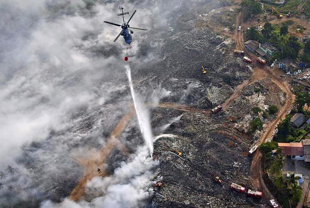 Why do landfills catch fire during summers?