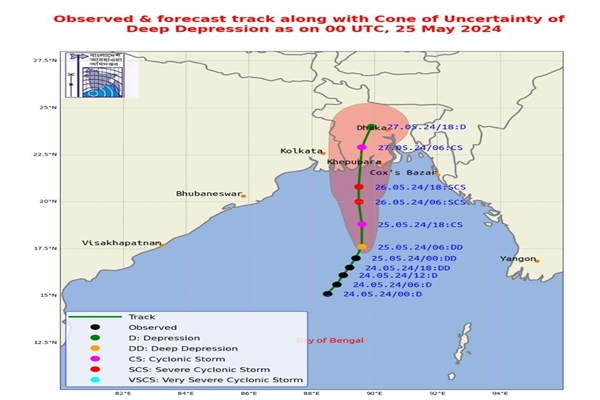 Cyclone Remal likely to make landfall near Bengal tomorrow