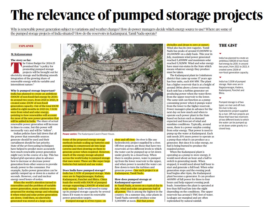 The relevance of pumped storage projects