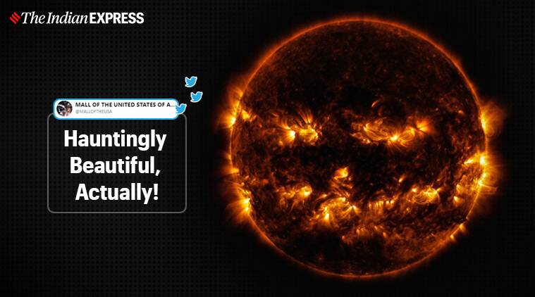 What are coronal holes, which appear as a spooky sun?