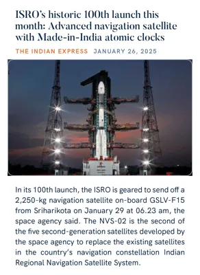ISRO's Historic 100th Launch: NVS-02 Satellite and NavIC System