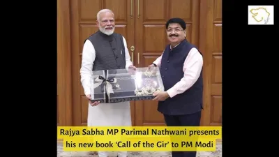 Parimal Nathwani Presents 'Call of the Gir' to PM Modi