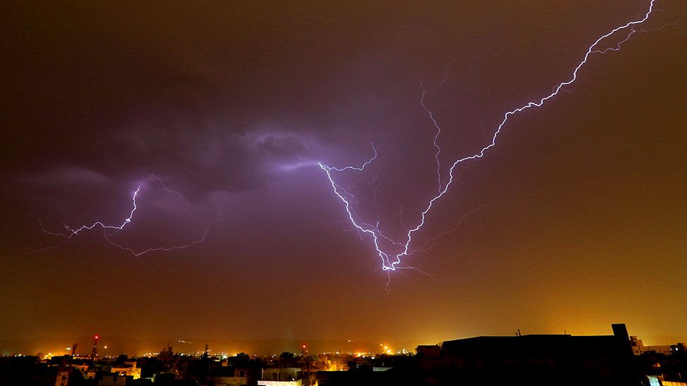 Lightening strike parts of RJ, MP