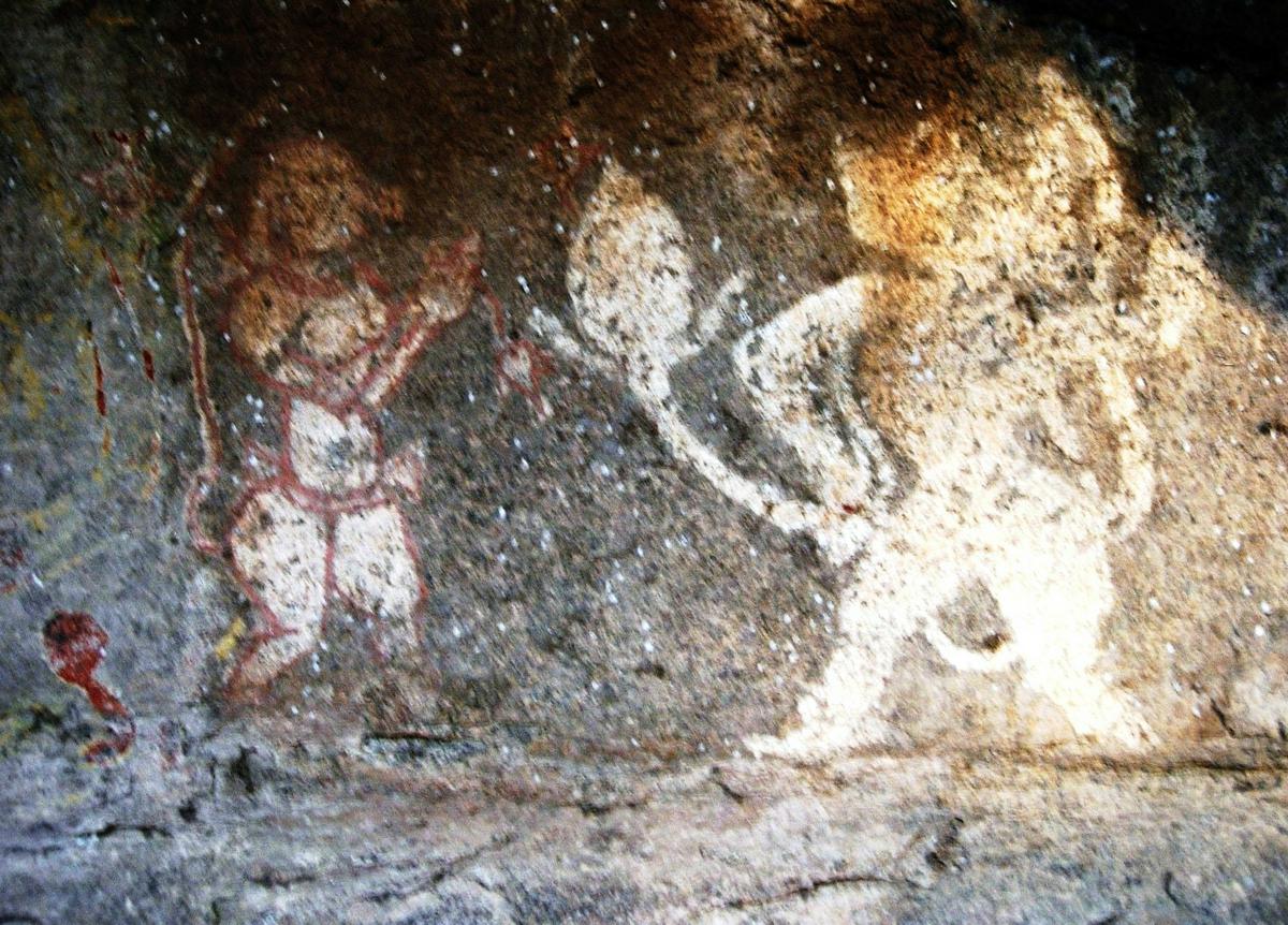 आंध्र प्रदेश के रुद्रगिरि में रॉक कला का एक आकर्षक मिश्रण