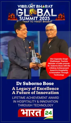 Dr. Suborno Bose Honored with Lifetime Achievement Award at Vibrant Bharat Global Summit 2025