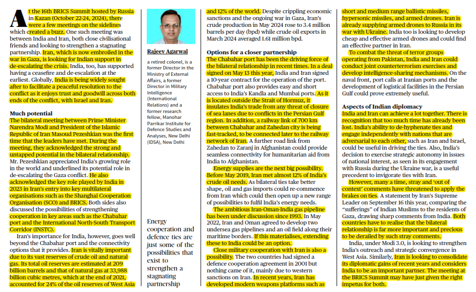 The BRICS summit boost to India-Iran ties