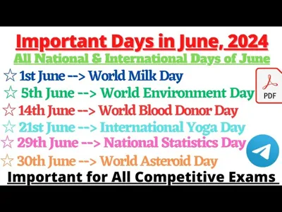 Important Days in June 2024: A Comprehensive Guide