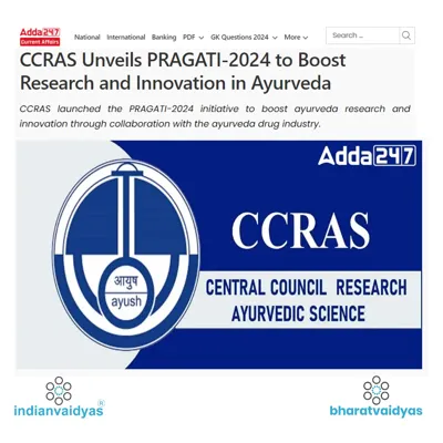 CCRAS Launches PRAGATI-2024 to Boost Ayurveda Research and Innovation